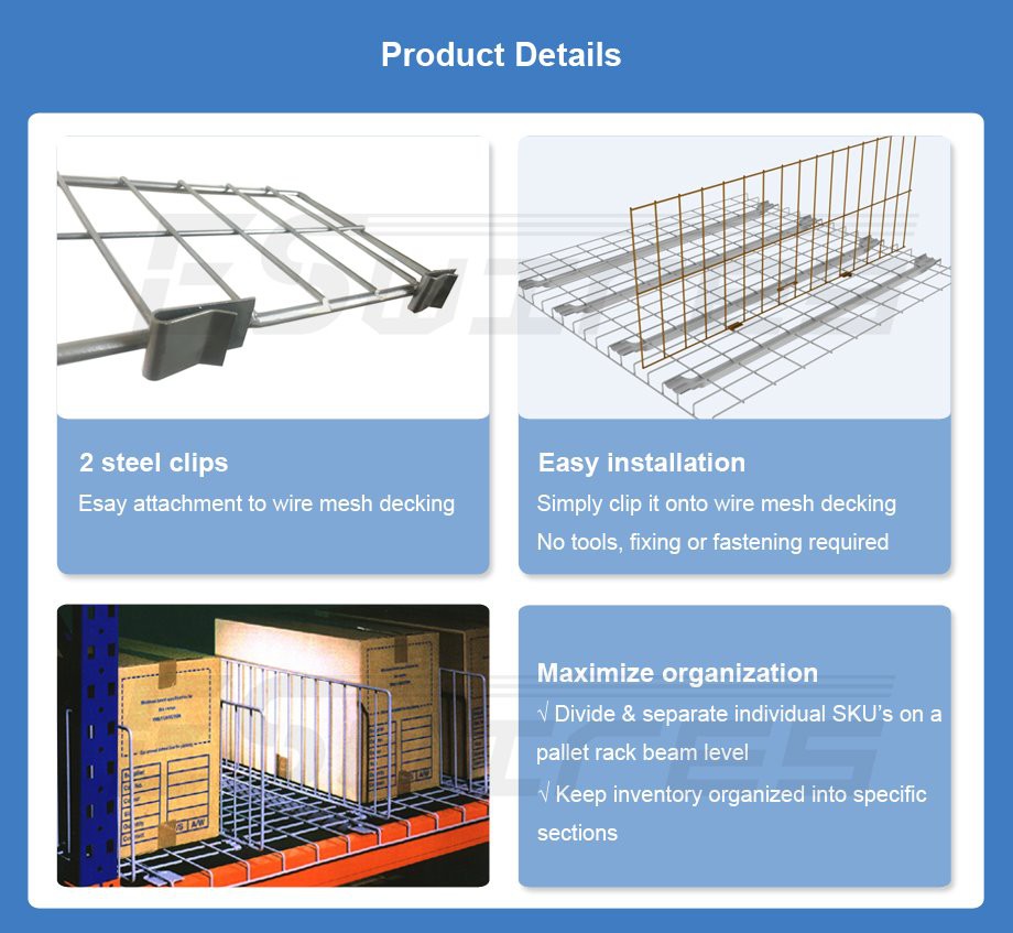 China Customized Pallet Rack Wire Mesh Divider Suppliers, Manufacturers ...
